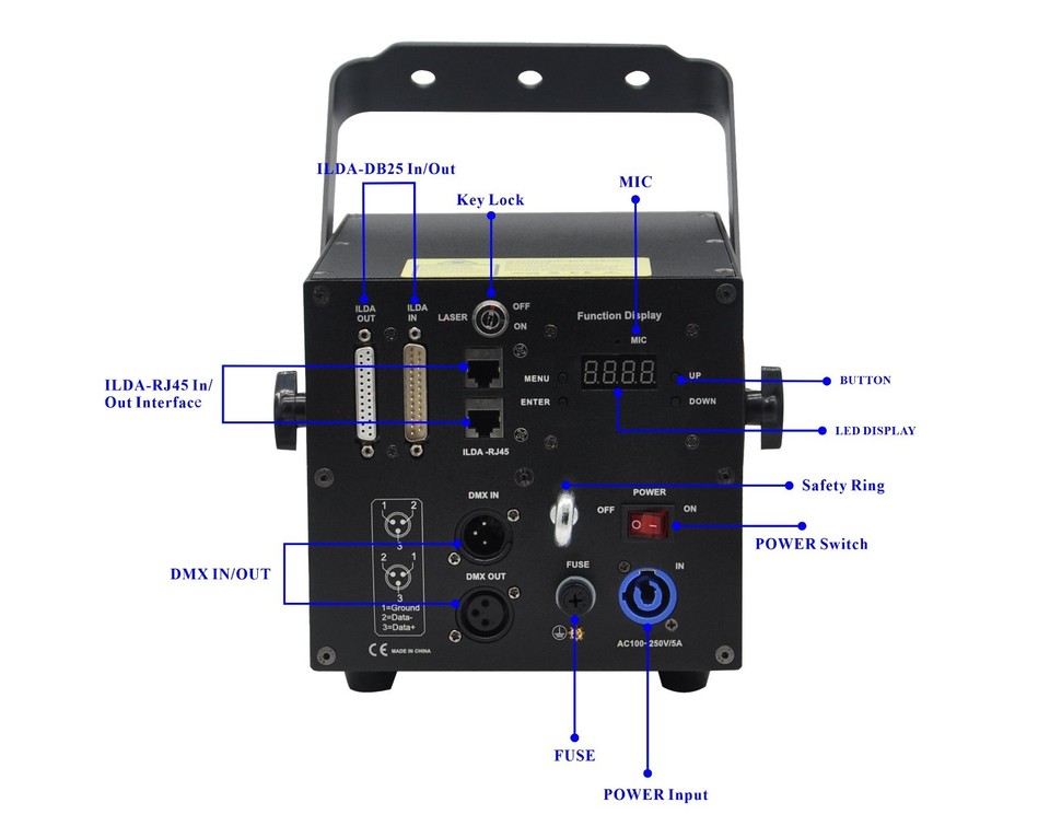 2pcs 5W RGB Animation Laser Projector Light ILDA Stage wedding party ...