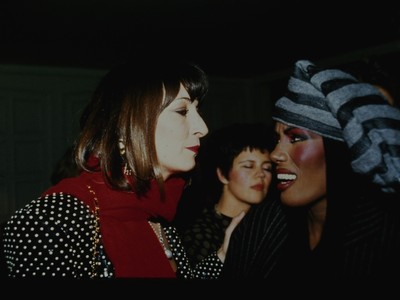 ANJELICA HUSTON & GRACE JONES - Original 35mm COLOR Slide | eBay