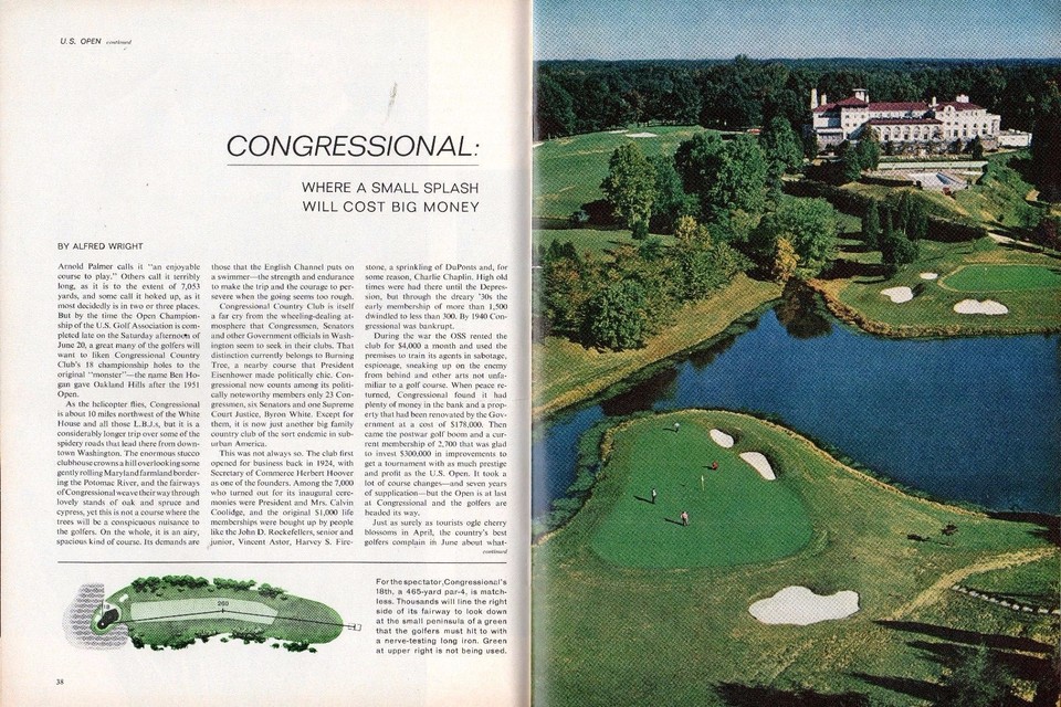1964 6/15 Sports Illustrated Golf magazine Arnold Palmer US Open ...