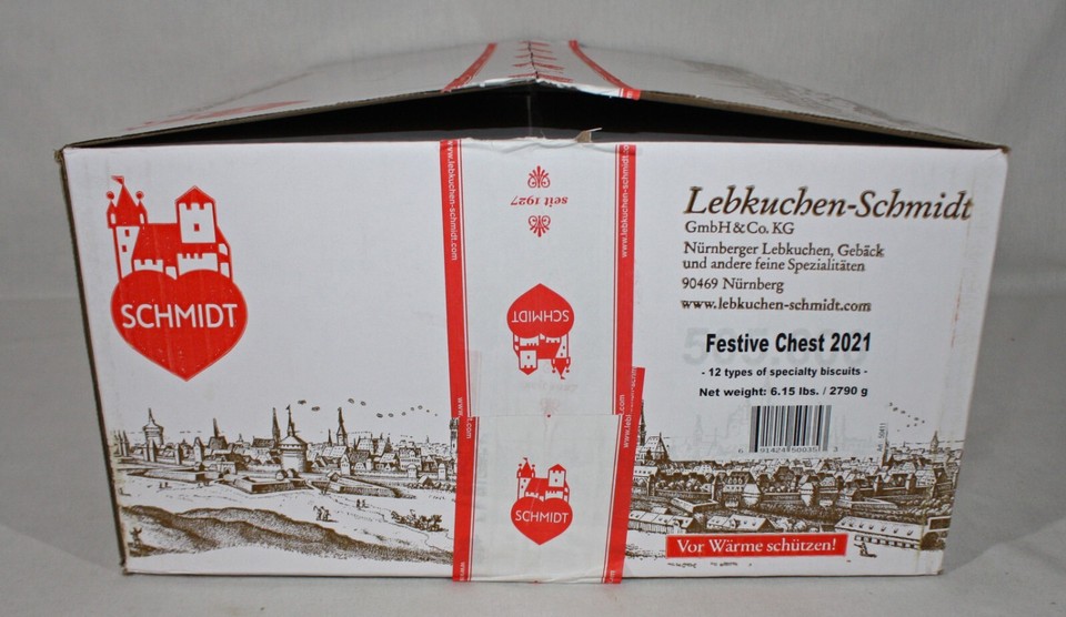 SCHMIDT NURNBERGER LEBKUCHEN FESTIVE CHEST 2021 TIN BOX SET NEW IN BOX ...