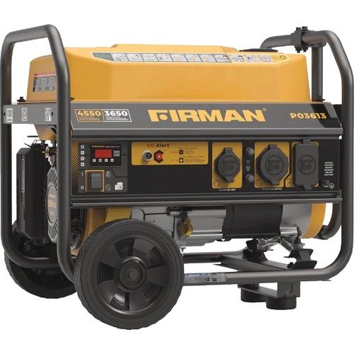 Firman 4550W Gasoline Powered Recoil Pull Start Portable Generator ...