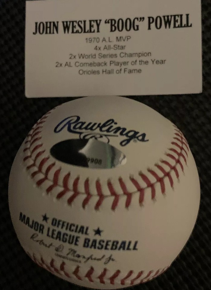 Boog Powell “1970 AL MVP” Signed Official MLB Baseball! Tristar ...