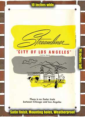 Metal Sign - 1952 Union Pacific City of Los Angeles - 10x14 inches | eBay