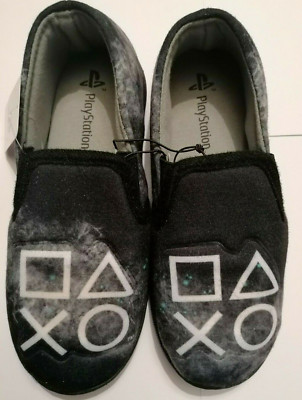 Boys Slippers PlayStation Logo Official Space Print Size 10 Jnr-1 UK ...
