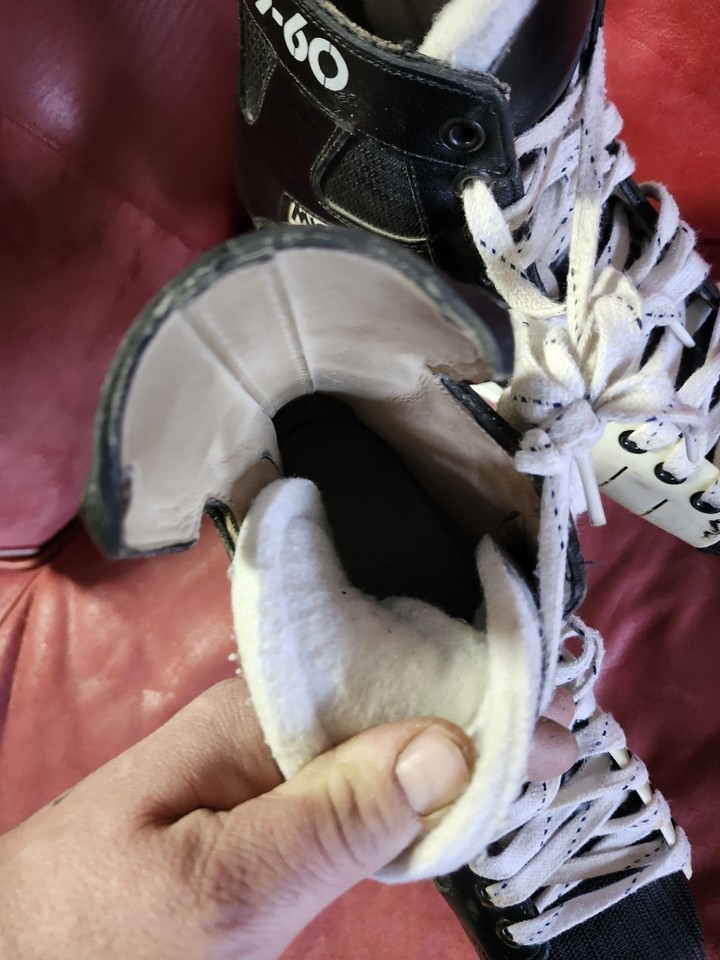 Vintage Micron Mega 9-60 Hockey Skates SR Size 10 Used Canadian | eBay