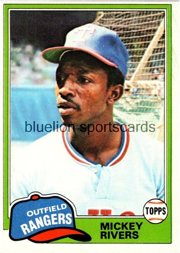 1981 Topps #145 Mickey Rivers Rangers | eBay