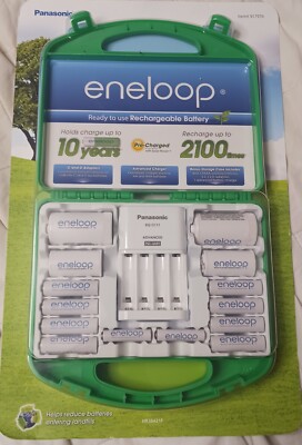 Panasonic Eneloop Rechargeable Battery Kit/Set 8 x AA, 2 x AA, w/ C & D ...