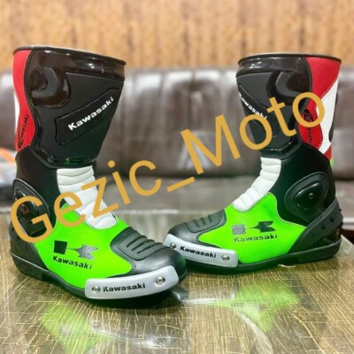 Kawasaki Unisex Adults Multicolor Rubber Motorcycle Leather Racing ...