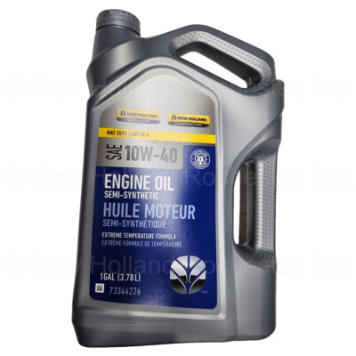 New Holland 1 Gal Engine Oil SAE 10W-40 CK-4 Semi-Synthetic MAT 3571 ...