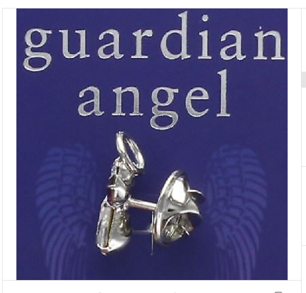 Aquamarine Guardian Angel Pin With Swarovski Crystal | eBay UK