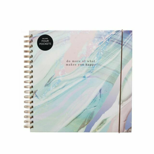 WHSmith What Makes You Happy Pastel Square Scrapbook Album 50 White ...