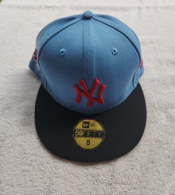 YANKEES|New Era 59Fifty Cooperstown Collection|Powder Blue/Red|Size 8 ...