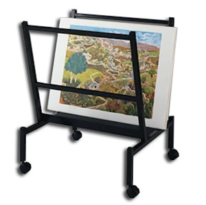 Art Print & Poster Display Rack ~ V-bin Style holds 25 print sleeves | eBay