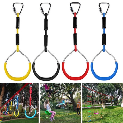4 Colors Heavy Duty Swing Gymnastic Ring Children Trapeze Bar Pull Up ...