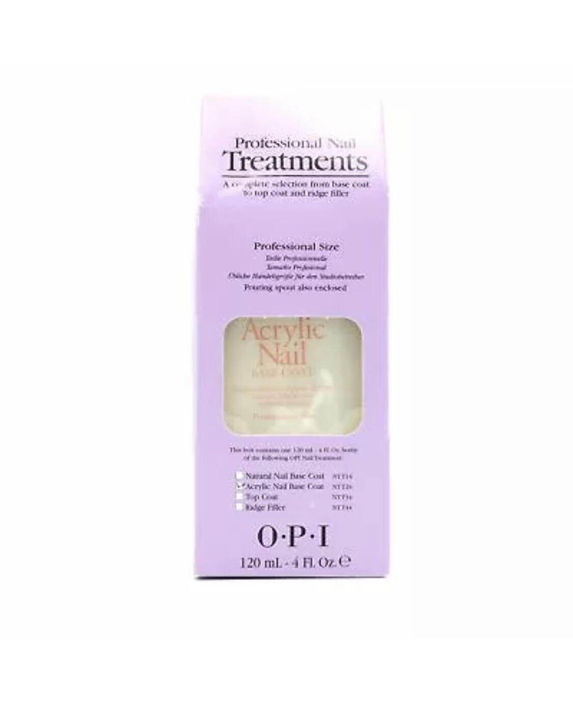 OPI Professional Nail Treatments - Acrylic Nail Base Coat NTT24 - 120mL ...