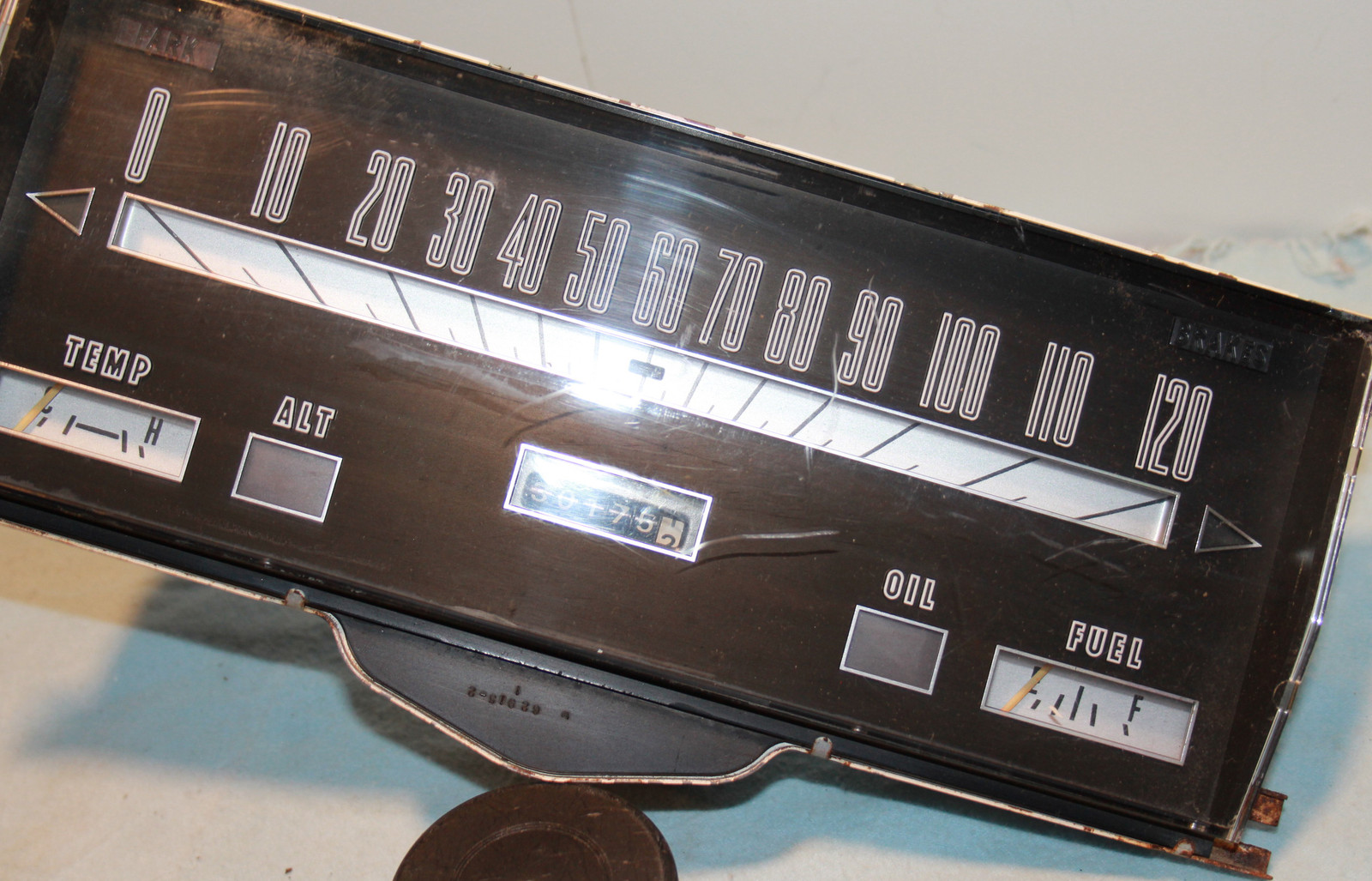 68 69 AMC Rebel SST gauge cluster speedometer fuel temp instrument ...