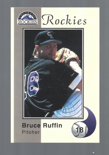 1994 Colorado Rockies Police VG Bruce Ruffin Baseball Kansas City Life ...