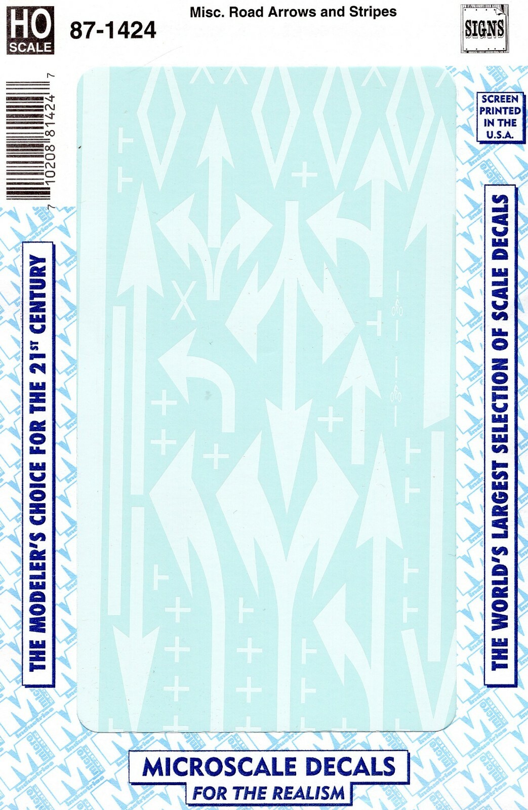 HO Scale Microscale 87-1424 Miscellaneous Road & Stripes Markings Decal ...