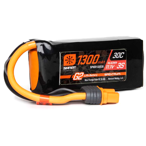 3 Cell 1300mAh 11.1V 30C Smart G2 LiPo: IC3 | eBay