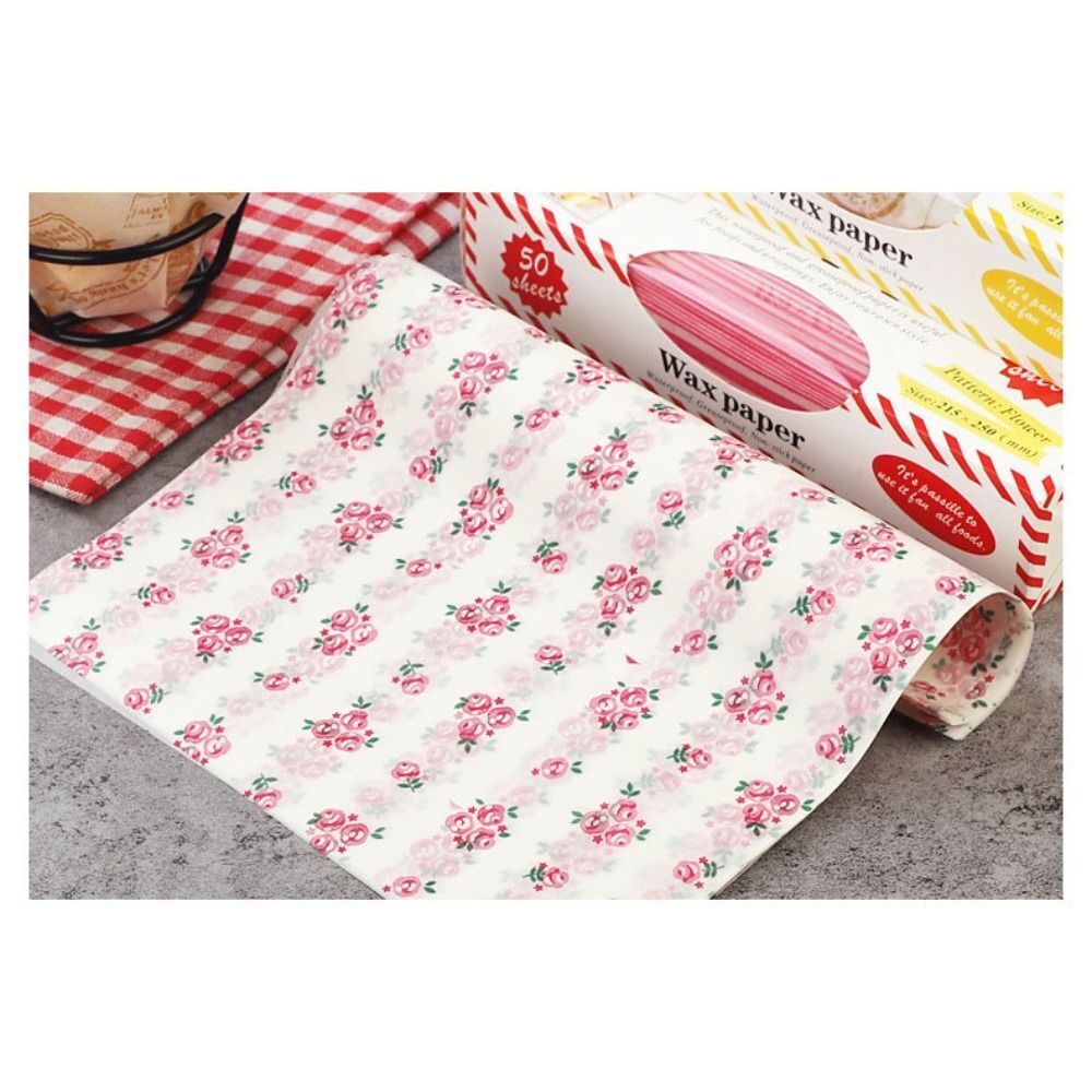 10/50pcs Oilproof Cake Bread Packaging Wrapper Heart Printed Baking ...