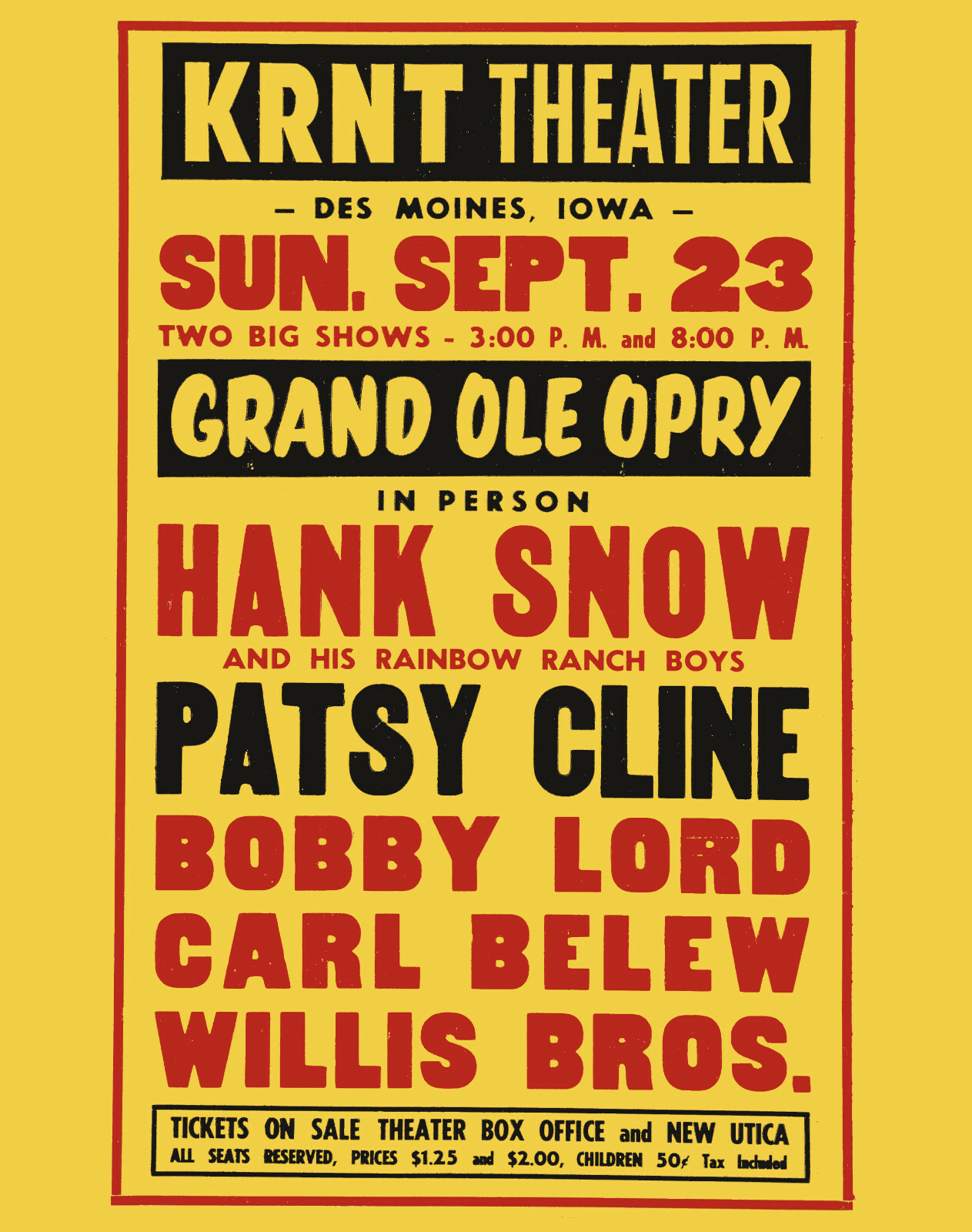 Patsy Cline - Wall Art from Grand Ole Opry Concert Poster (1962), 8x10 ...