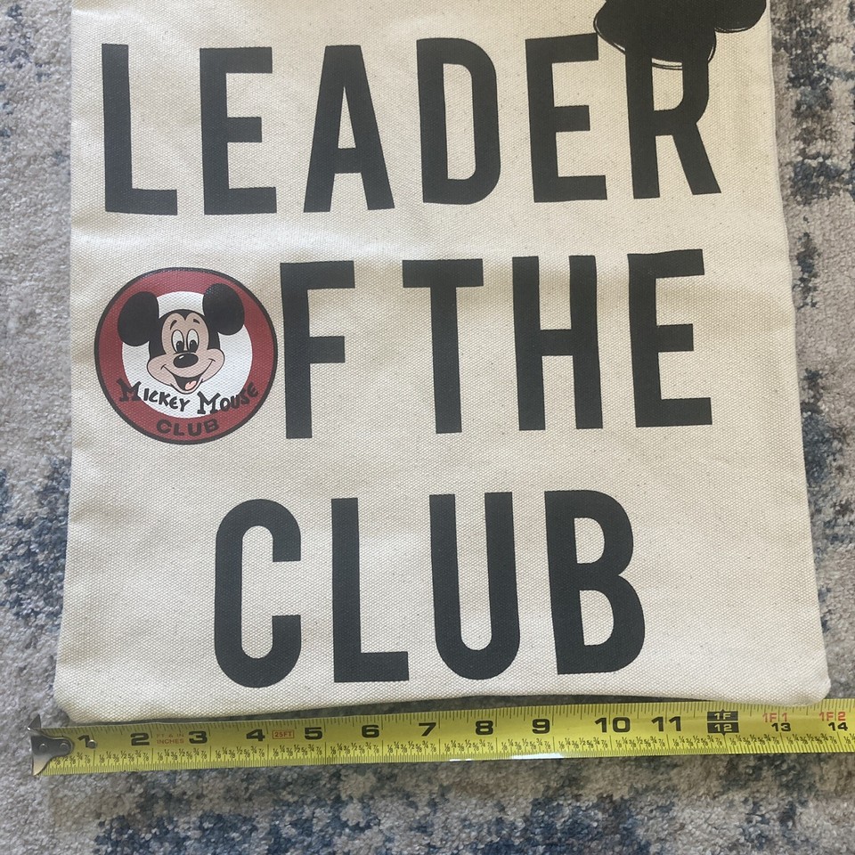 Disney Parks Mickey Mouse Leader of the Club Tote 13' 5" x 15" | eBay