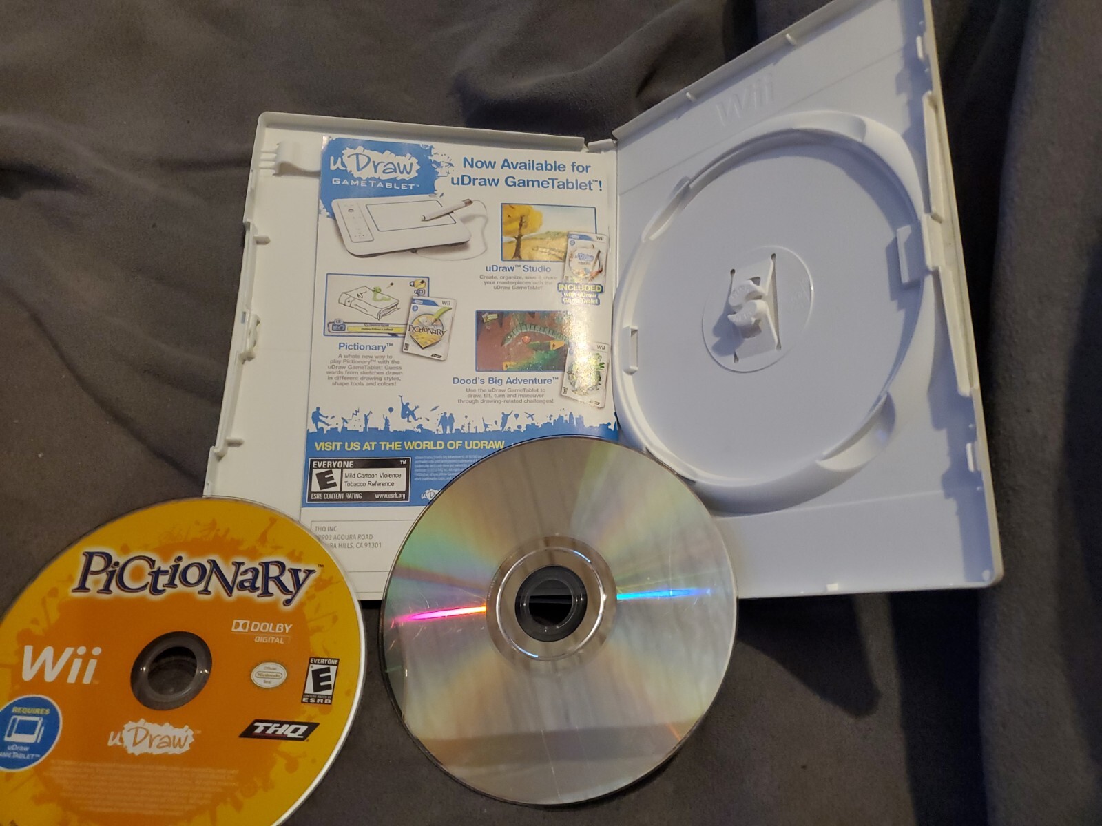 'uDraw: Pictionary' Nintendo Wii - 2010 Case/Book +Bonus 'Wii uDraw ...