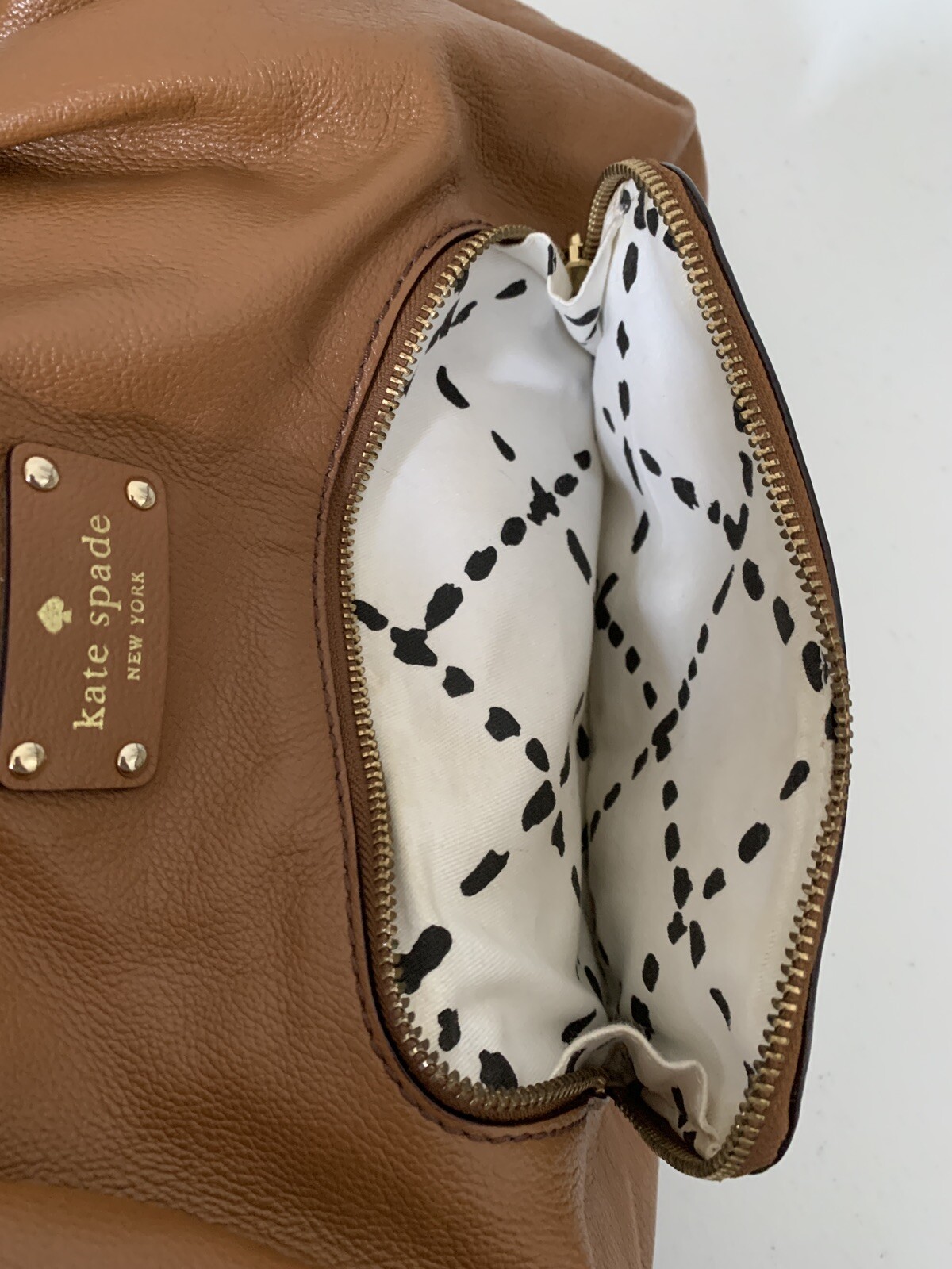 Kate Spade Brown Leather Large Pleated Stevie Baxter Street Tote ...