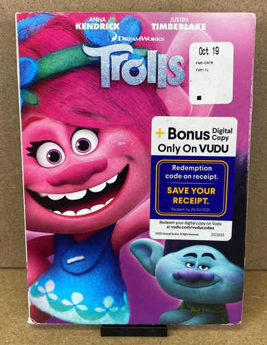 Trolls DVD Anna Kendrick Justin Timberlake 191329061121 | eBay