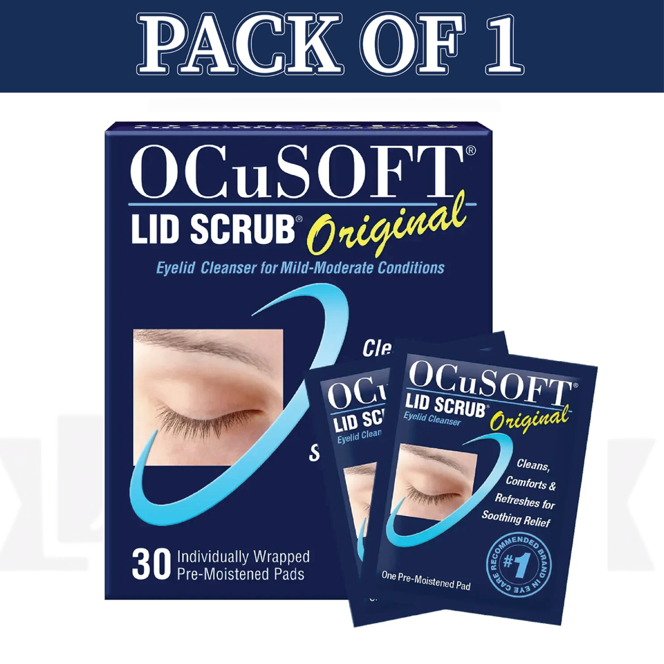 OCuSOFT Lid Scrub Original Pads for Irritated Eyelids 30CT - EXP-02/ ...
