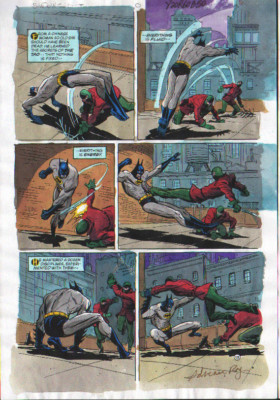 BATMAN SHADOW OF THE BAT #0 COLOR PRODUCTION ART SIGNED ADRIENNE ROY ...