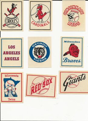 1961 Fleer Double Bubble MLB team decals unused, Lot of 19 | eBay