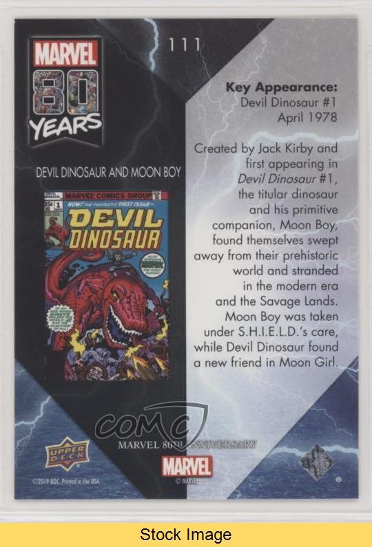 2019 Marvel 80th Anniversary Color Spike Devil Dinosaur and Moon Boy ...