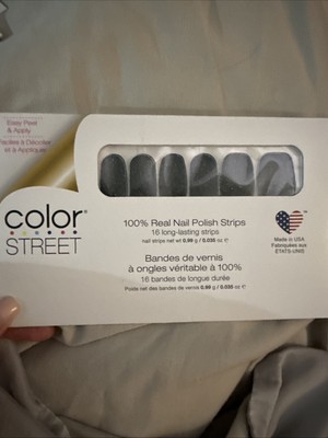 Color Street 100% Real Nail Polish Strips Scot Topic Green Glitter 16 ...