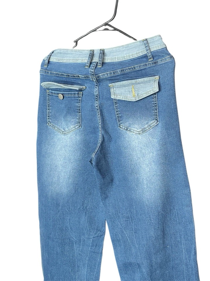 Women’s Distressed Blue Jeans, Size M, Cute Fashion, Style 2591 | eBay