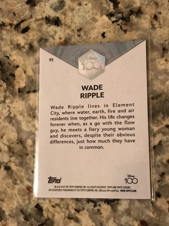WADE RIPPLE # 93 DISNEY TOPPS CHROME 100 BASE CARD ELEMENTAL | eBay