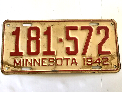 1942 Minnesota License Plate Tag | eBay