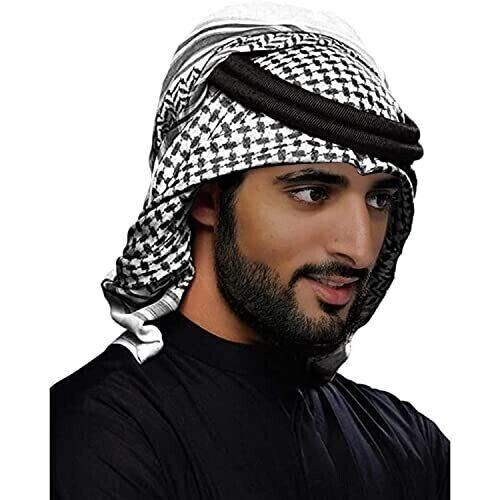Arab Shemagh Muslim Keffiyeh Head Wrap Tactical Desert Head Neck Scarf ...