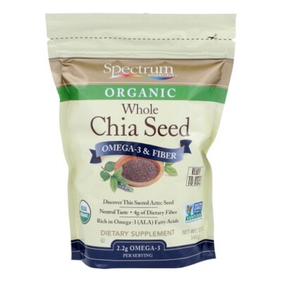 Semi Di Chia Omega-3 E Fibra 12 OZ Di Spectrum Essentials | eBay