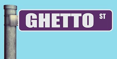 GHETTO ST STREET SIGN HEAVY DUTY ALUMINUM ROAD SIGN 17" x 4" | eBay