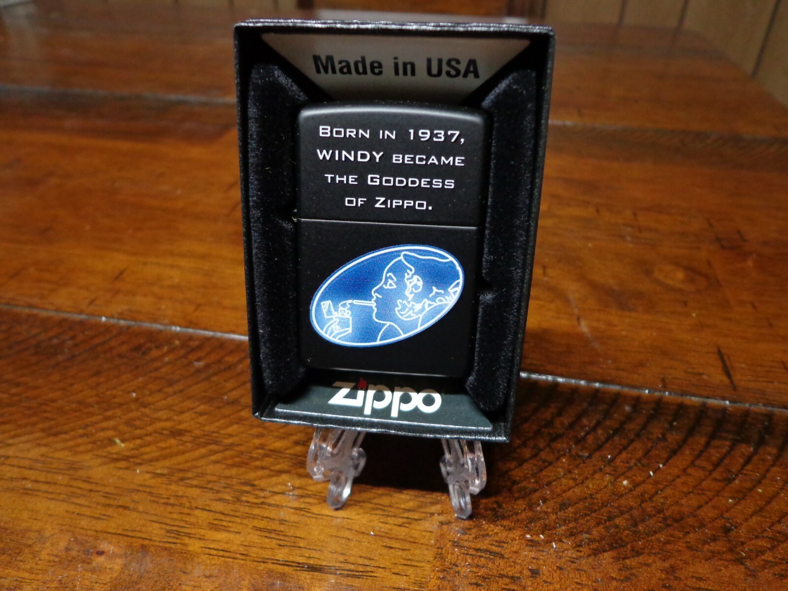 WINDY GODDESS OF ZIPPO 1937 NEON SIGN ZCVC MUSEUM ZIPPO LIGHTER MINT IN ...