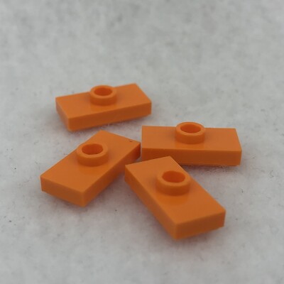 LEGO 15573 Orange Plate, Modified 1 x 2 W/ 1 Stud W/ Groove & Bottom ...