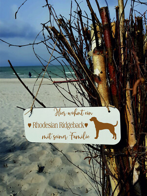 Rhodesian Ridgeback Hund Spruch Holzschild Schild weiß - HOSCH306 | eBay.de