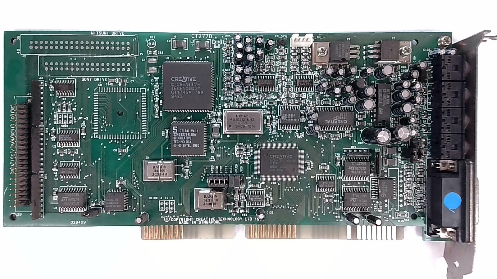 Creative Labs Soundblaster Sb16 Value CT2770 ISA Sound Card for sale ...