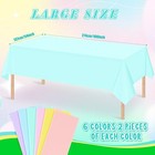 12pcs Plastic Pastel Color Tableclothsassorted Color Table Cloth ...