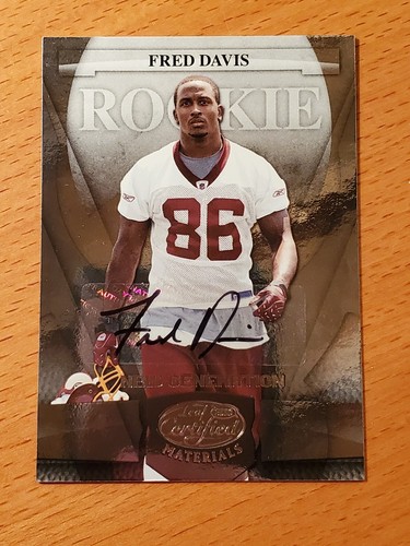 2008 Certified Materials Auto #166 Fred Davis USC Redskins TE #'d 928/ ...
