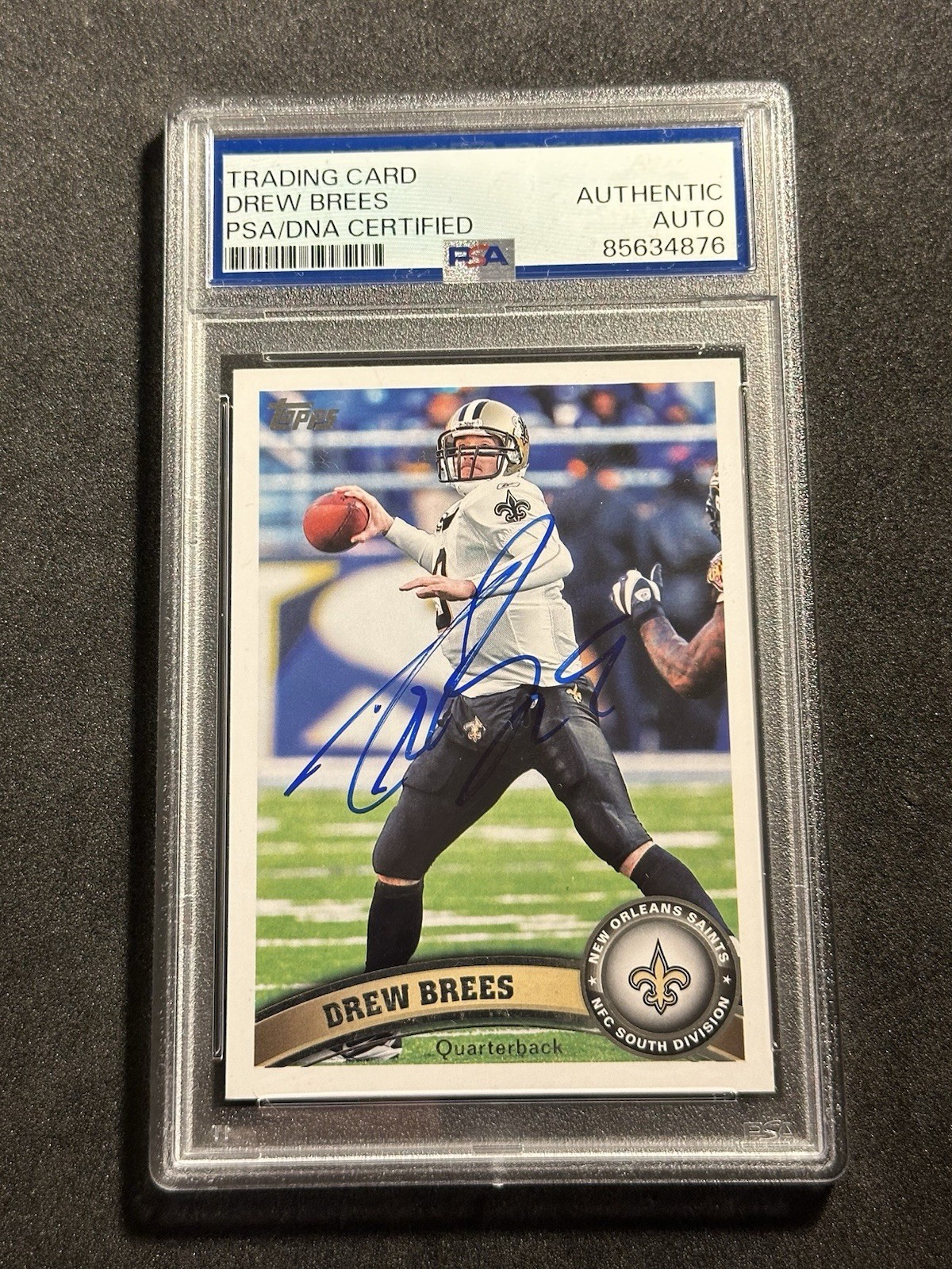 Drew Brees 2011 Topps #100 Signed Auto Autograph PSA/DNA Authentic ...