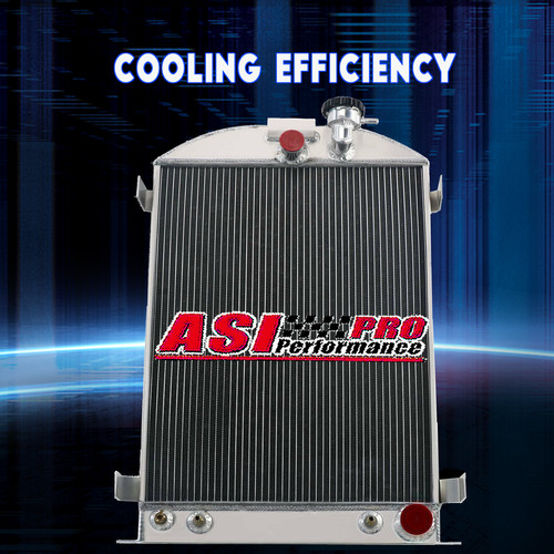 4Row Aluminum Radiator For 1935-1936 Ford Model A 28" Height Chevy V8 ...