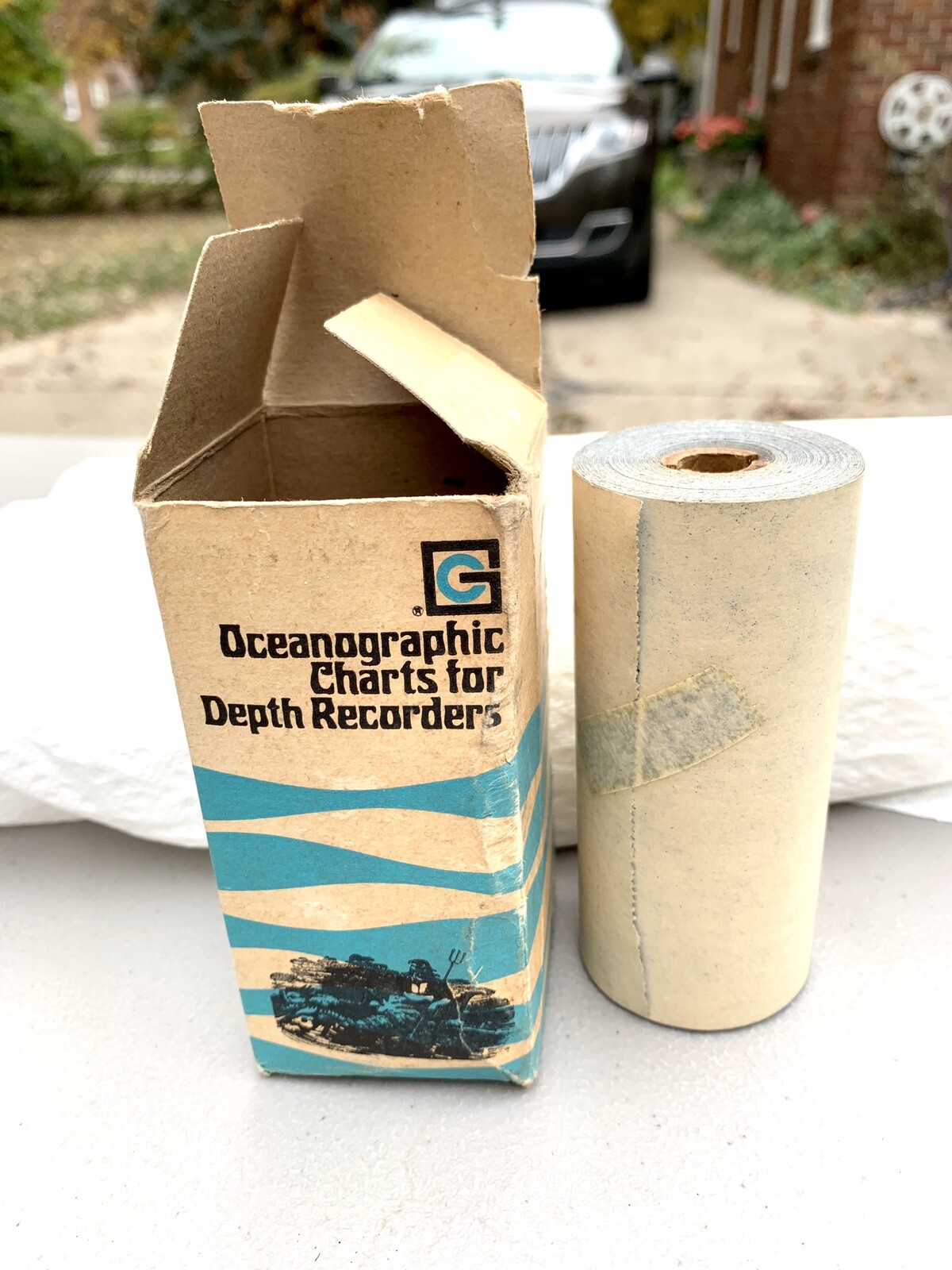 Oceanographic Charts for Depth Recorder 3 paper Rolls NOS in open box 4 ...
