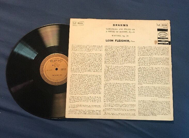 LEON FLEISHER Brahms Variations And Fugue Theme Of Handel EPIC LP LC ...
